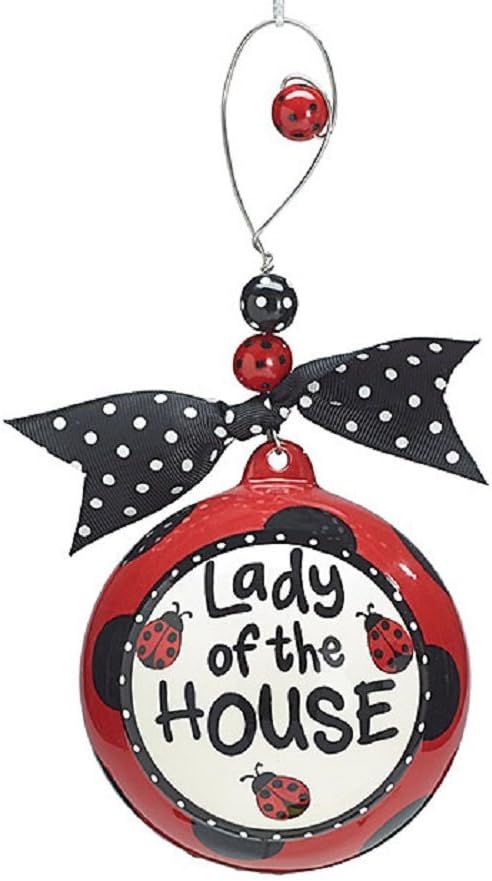 Amazon.com: Ladybug "Lady Of the House" Christmas Tree Ornament ...