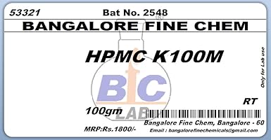 BFC HYDROXY PROPYL METHYL CELLULOSE K100M LR - 100gm (HPMC K100M ...