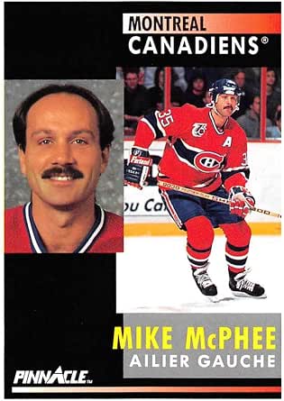 Amazon.com: 1991-92 Pinnacle French Hockey #147 Mike McPhee Montreal ...