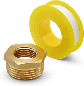 DOJA Barcelona Reducer brass + Teflon, 1 inch 1/4 inch x 1 inch ...