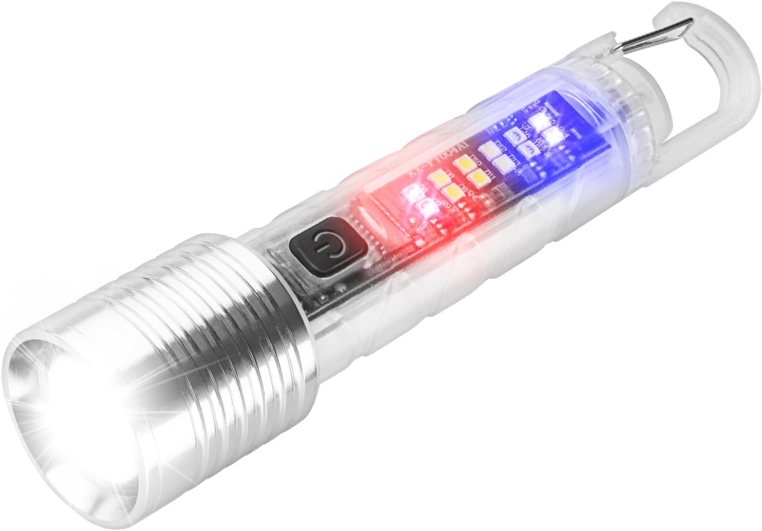 BORUiT Y10 LED Rechargeable Flashlight with Red UV Blue Light,High ...