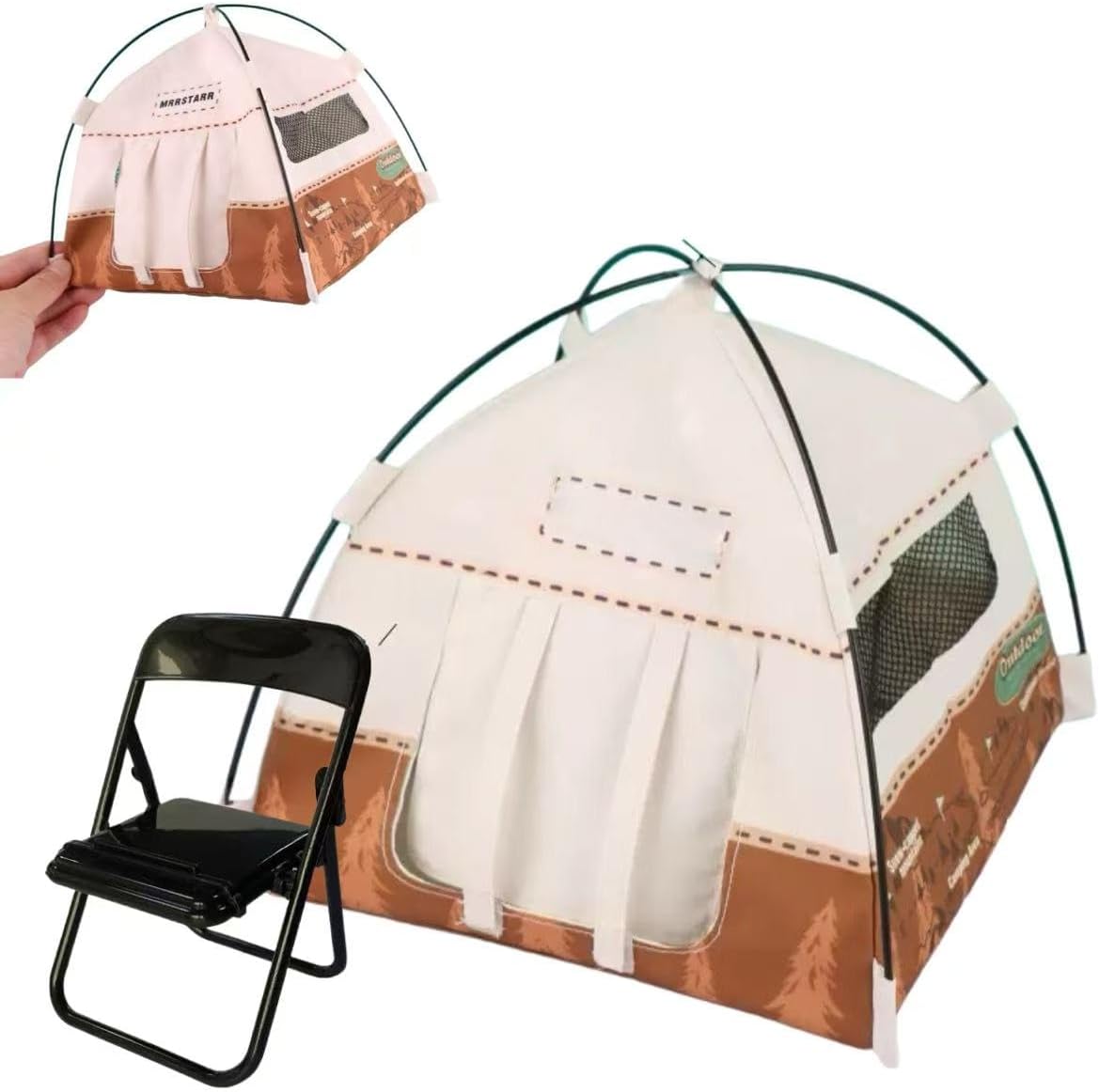 Amazon.com: Mini Tent,Model Tent Decoration with A Chair,1:12 Miniature ...