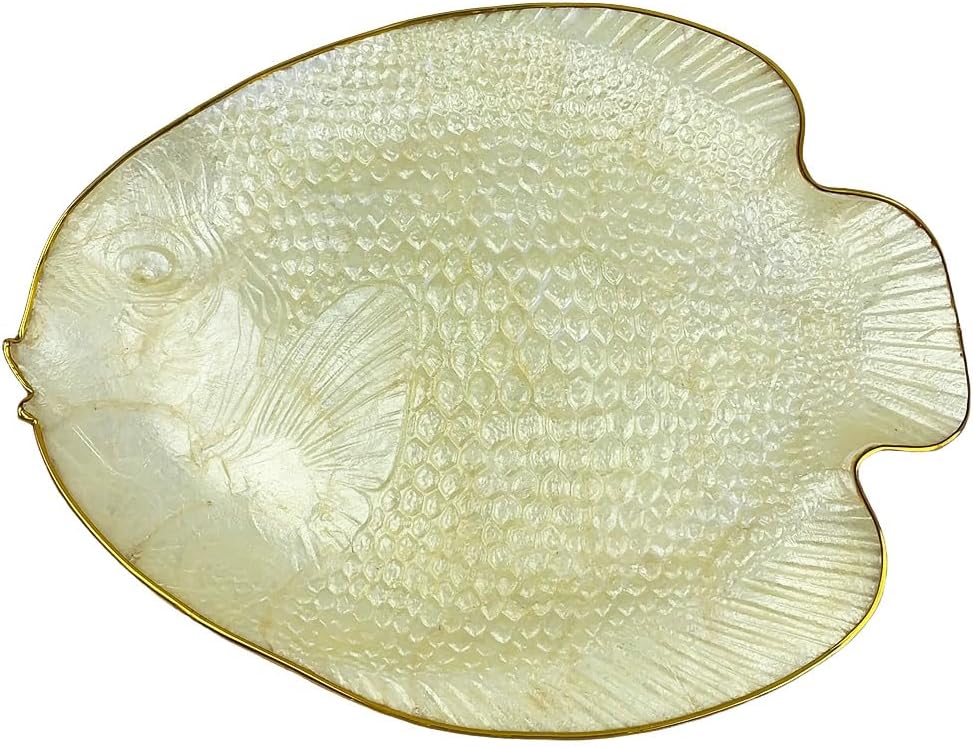 Amazon.com: Heyiwell 1PC Capiz Shells Fish Design Tray, Shell ...
