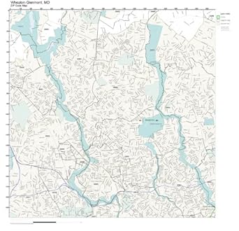 Amazon.com : ZIP Code Wall Map of Wheaton-Glenmont, MD ZIP Code Map ...