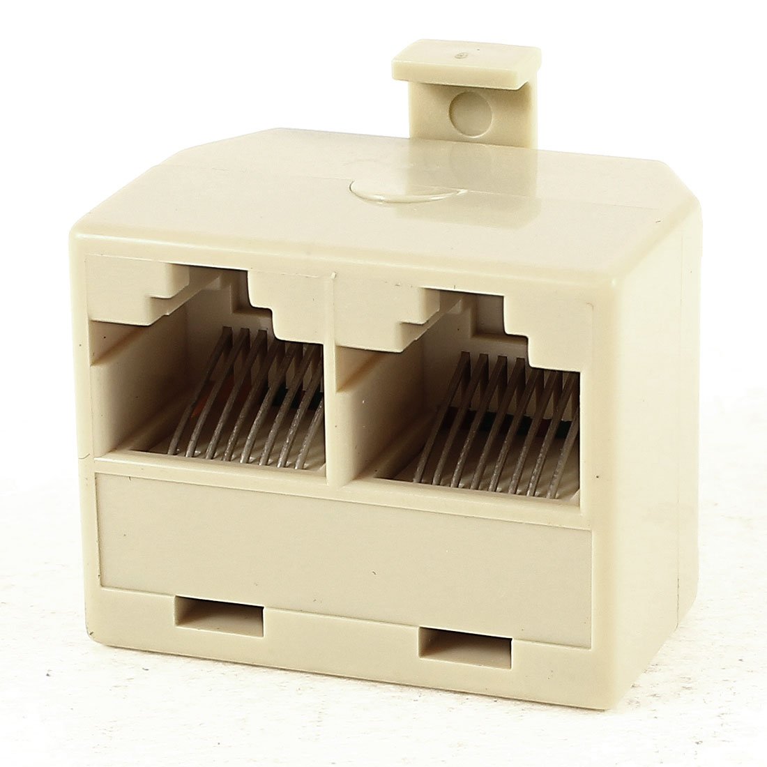 uxcell RJ45 8P8C Male to 2 Female 2 Way Adapter Splitter for Telephone ...