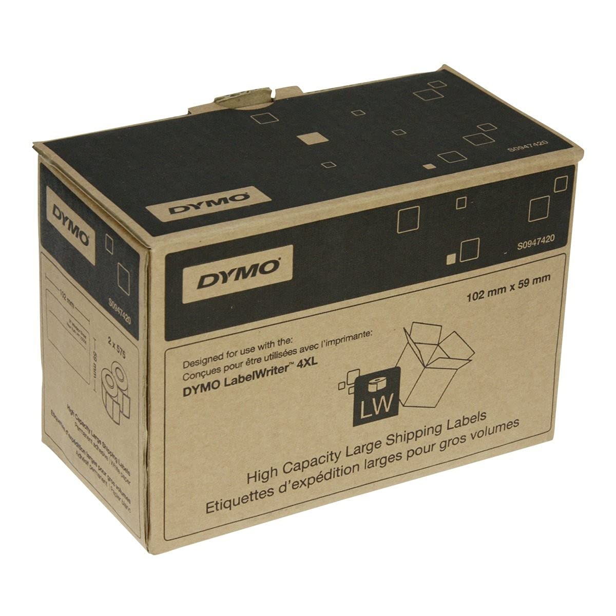 DYMO Authentic LabelWriter High-Capacity Shipping Labels | (59 mm x 102 ...