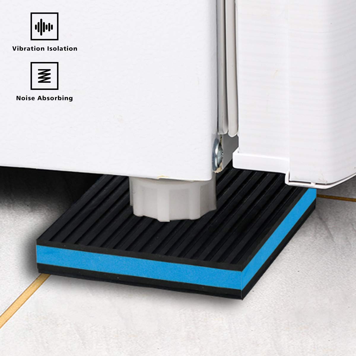 Snapklik.com : BJADES Anti-Vibration Isolation Rubber Pads,2 X 2 X 7/8 ...