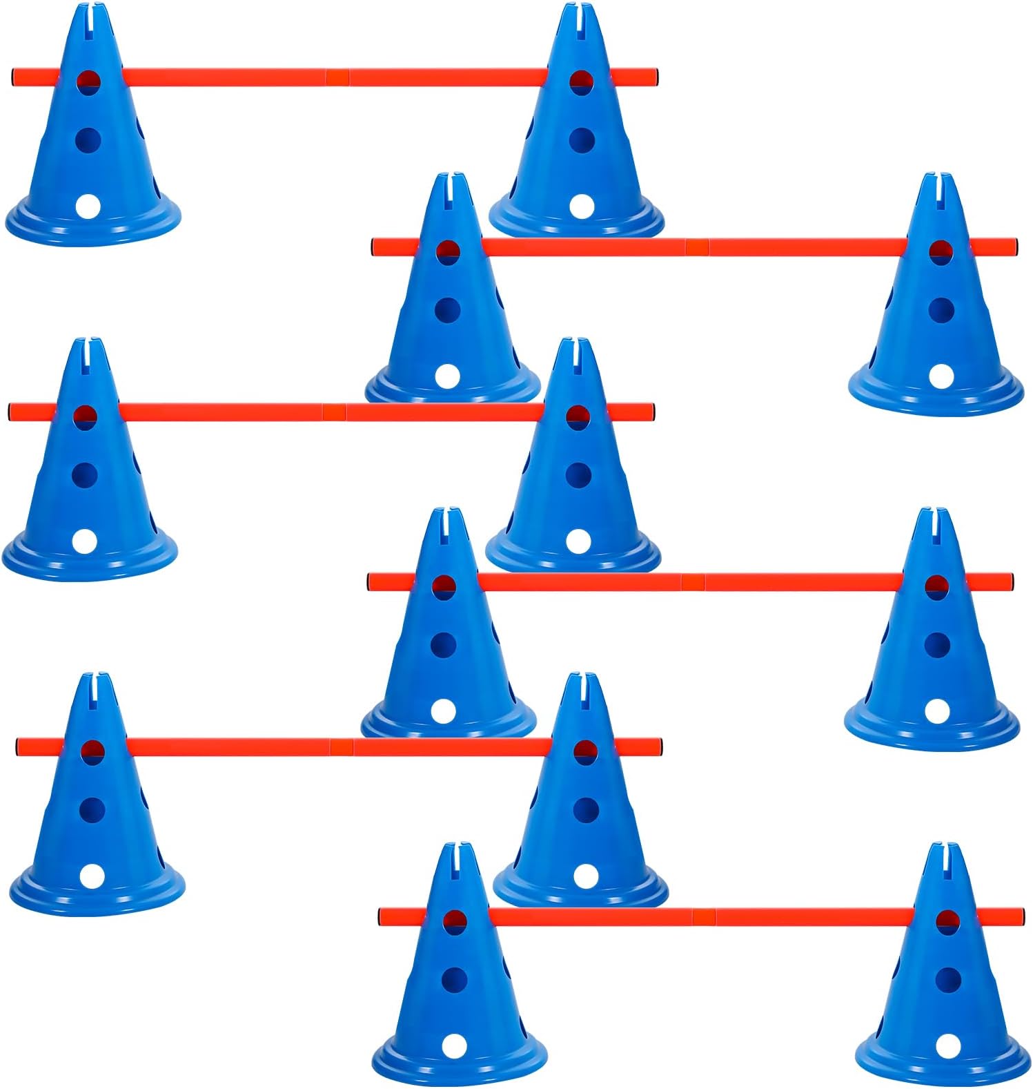 Amazon.com : Glimin 6 Sets Dog Agility Hurdle Cone Set Include 12 ...