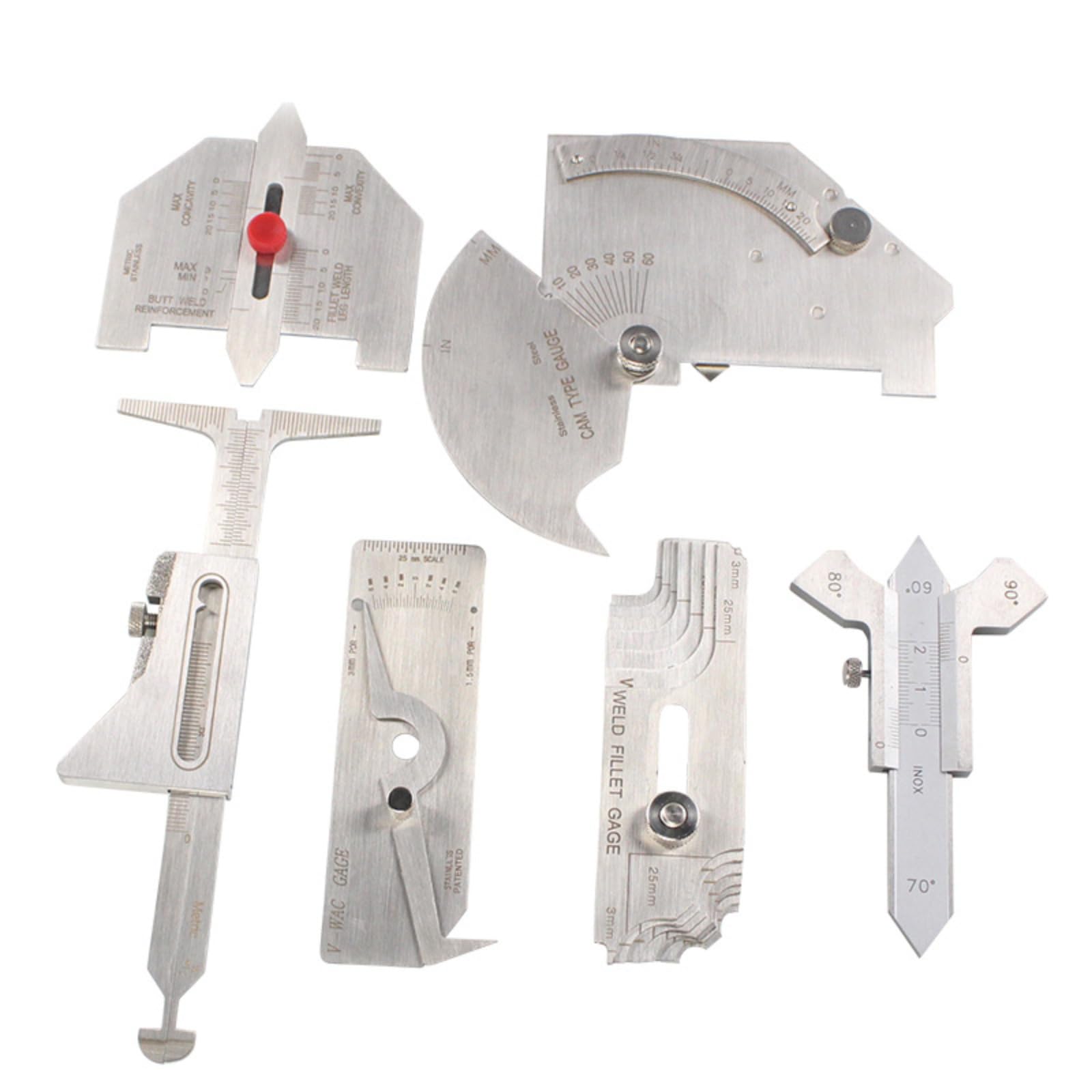 Uadme Weld Gauge Set, 6Pcs Welding Inspection Gauges Includes Bridge ...