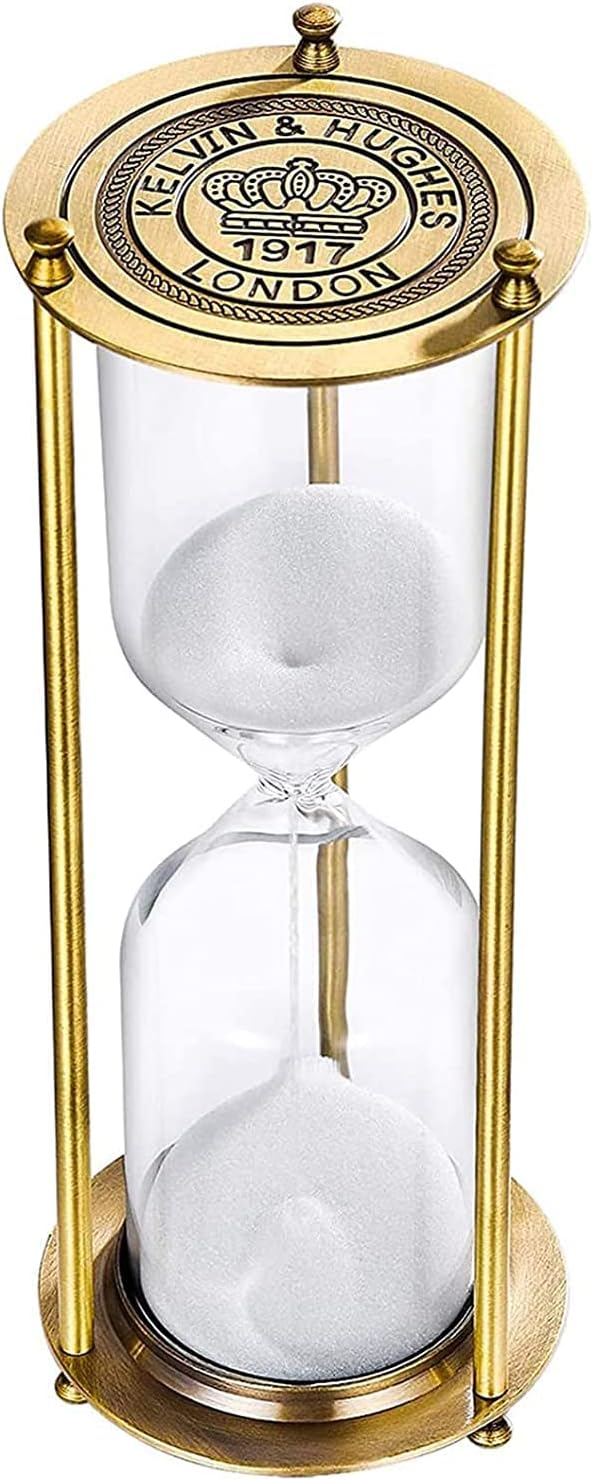 Amazon.com: Vintage Brass Sand Timer Hourglass 3 Minute, Small Sand ...