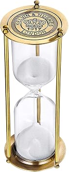 Amazon.com: Vintage Brass Sand Timer Hourglass 3 Minute, Small Sand ...