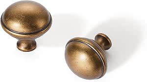 Sailing 10 Pack Cabinet Knob- Single Hole Antique Brass Drawer Pulls ...