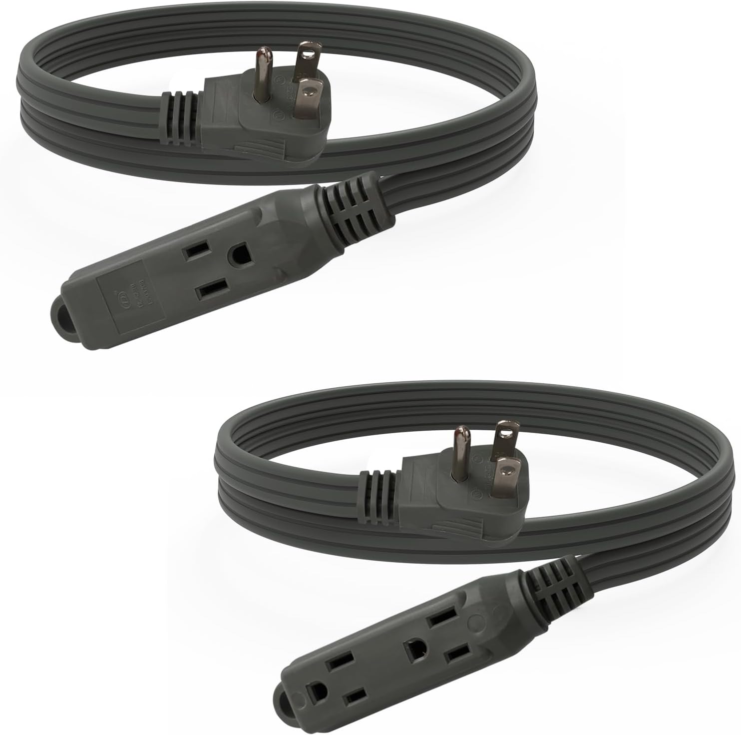 Amazon.com: EP 3 Ft 3 Outlet Extension Cord with Flat Plug, 3 Prong ...
