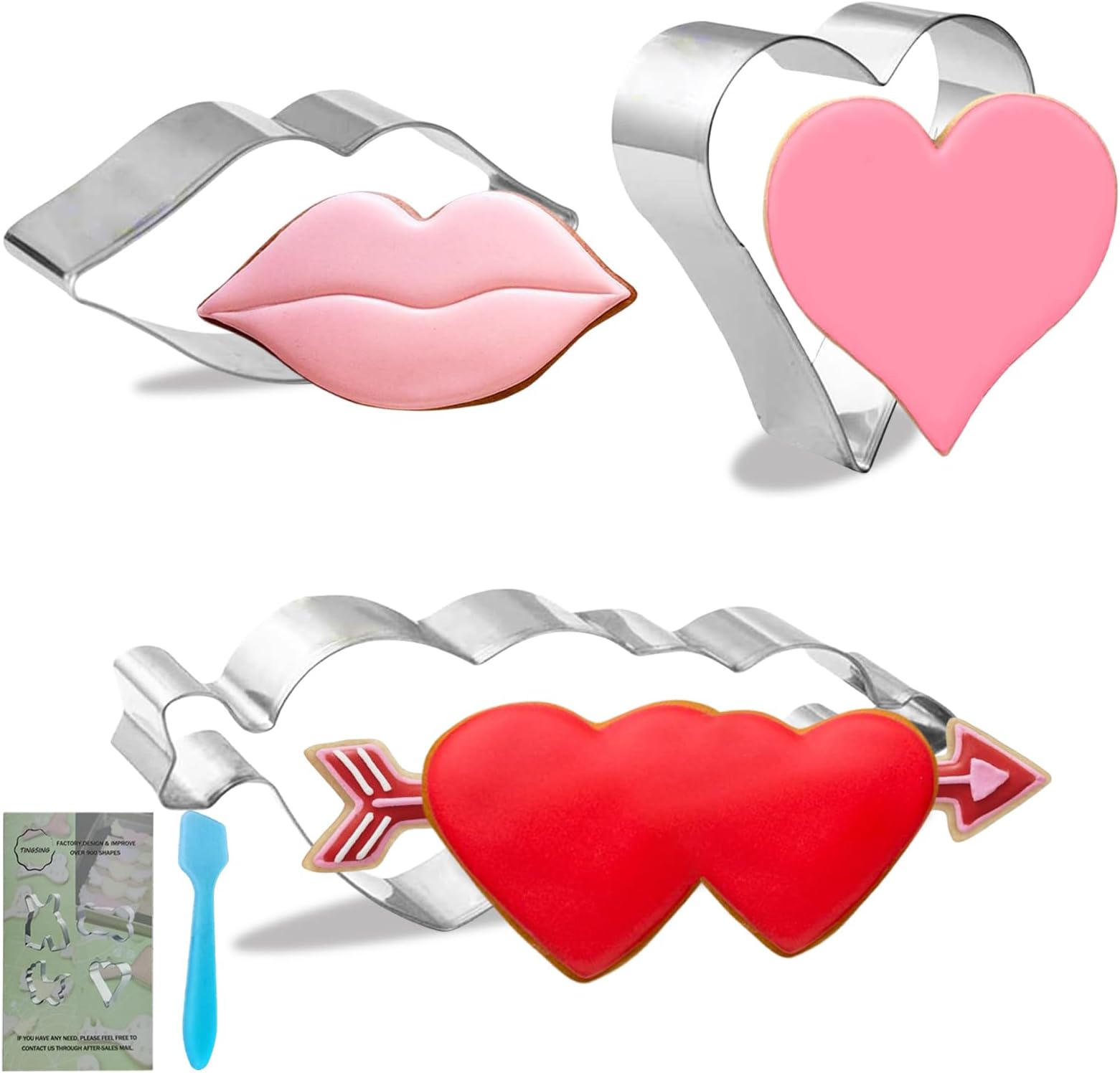 Amazon.com: Valentine's Day Heart Cookie Cutter Set - 5 Piece Valentine ...