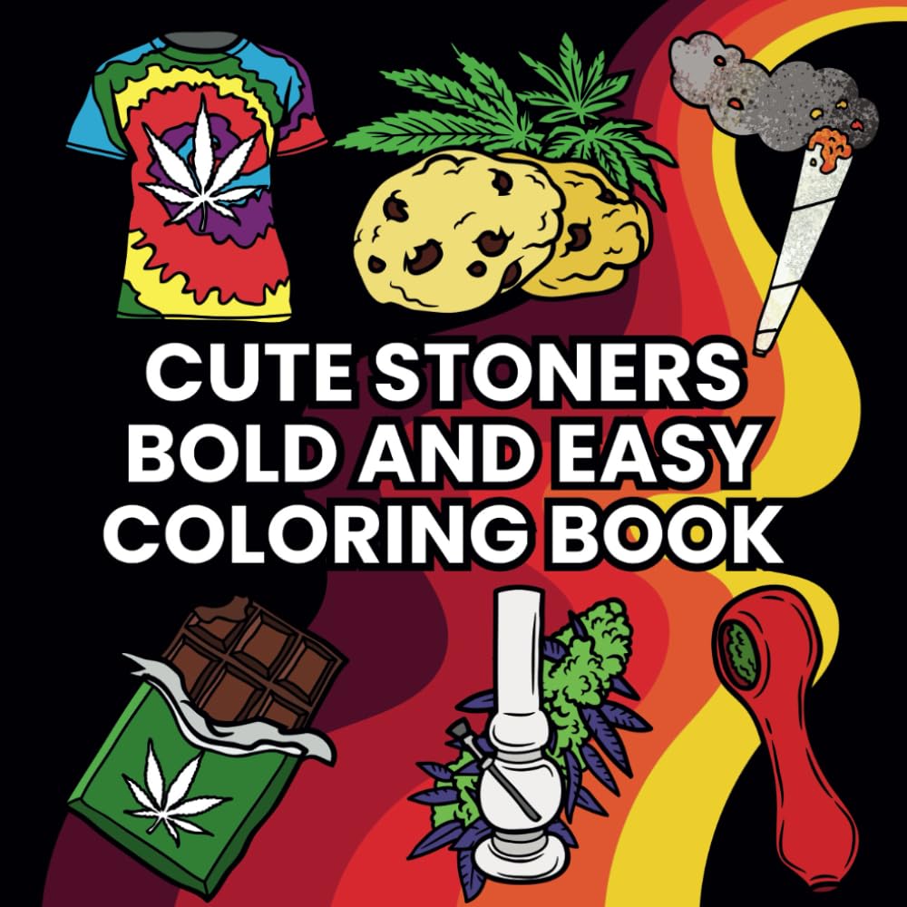 Amazon.com: Cute Stoners Bold And Easy Coloring Book: Simple and Big ...