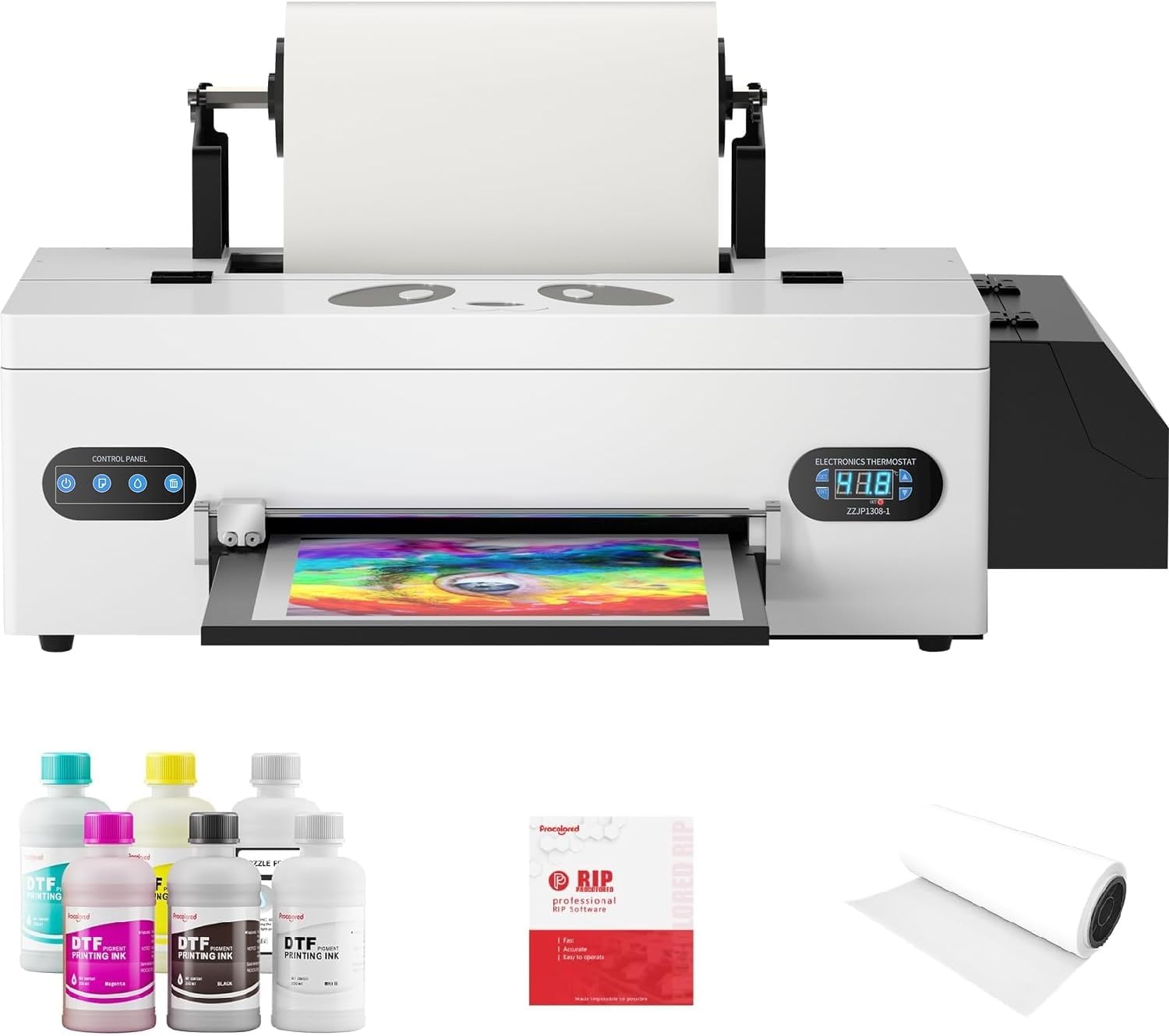 Amazon.com: Procolored A3 DTF Printer L1800 Transfer Printing Machine Bundle with White Ink ...