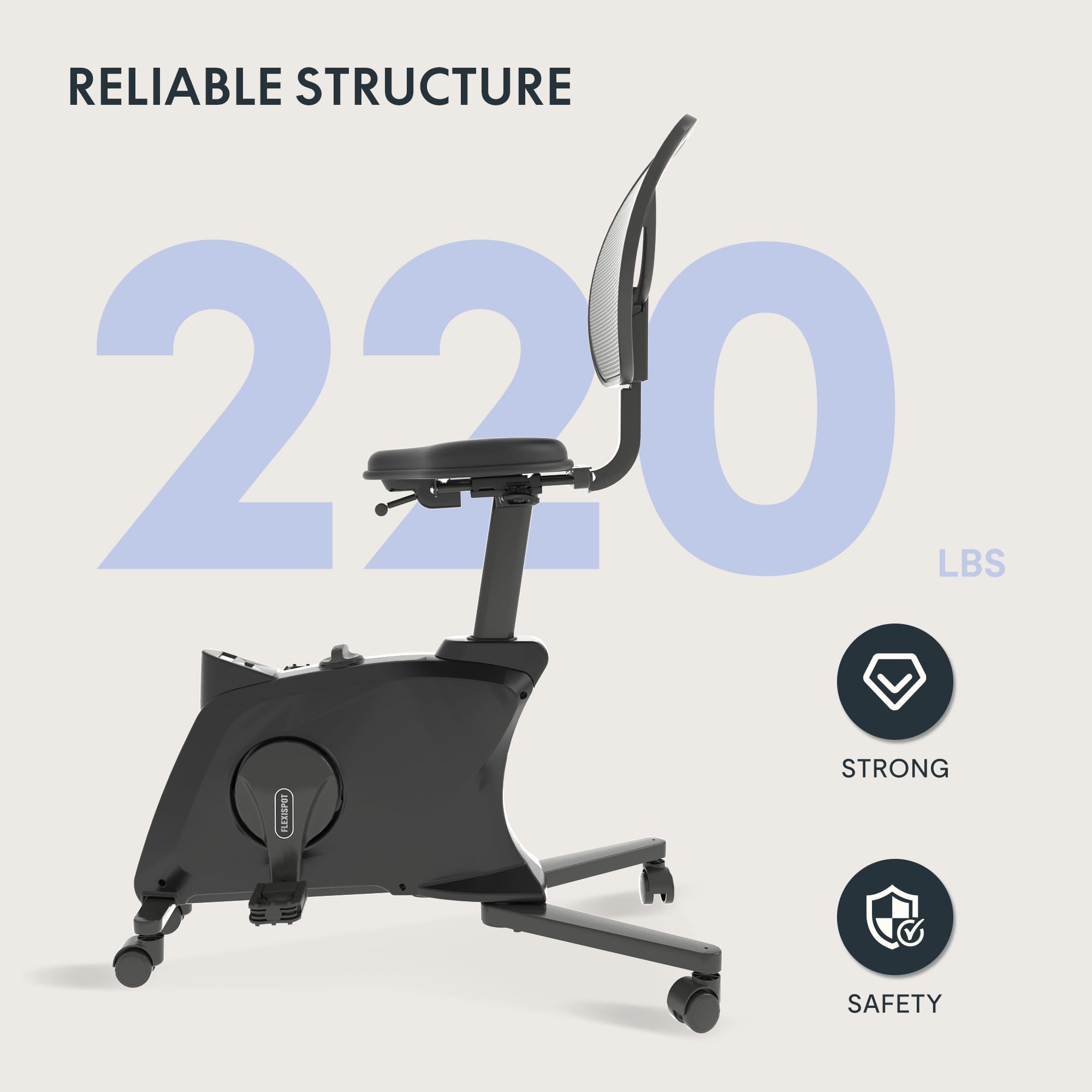 Snapklik.com : FLEXISPOT Adjustable Exercise Bike Home Office Desk Chairs