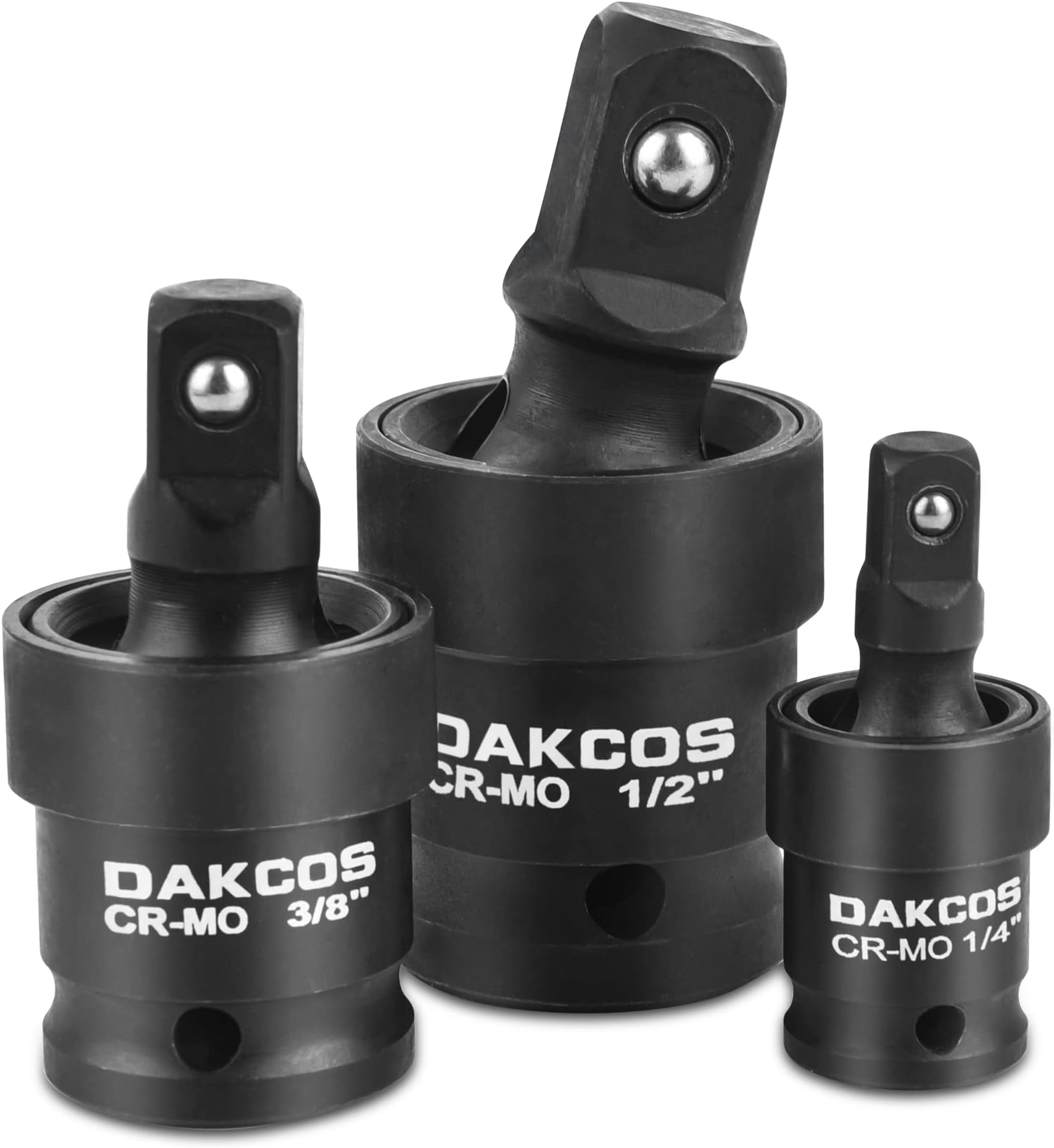 DAKCOS Impact Universal Joint Socket Swivel Set 3 Piece Ball Spring ...