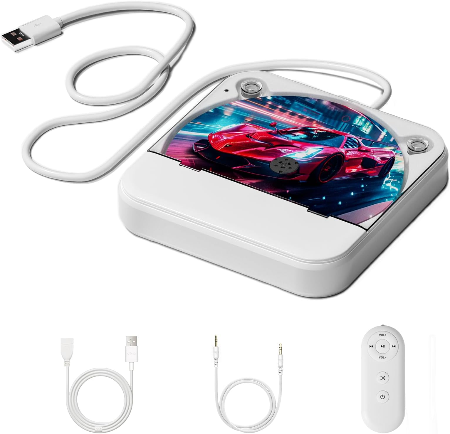 Amazon.com: CD Player for Car with USB&Type-C Port/Decoder/AUX Port ...
