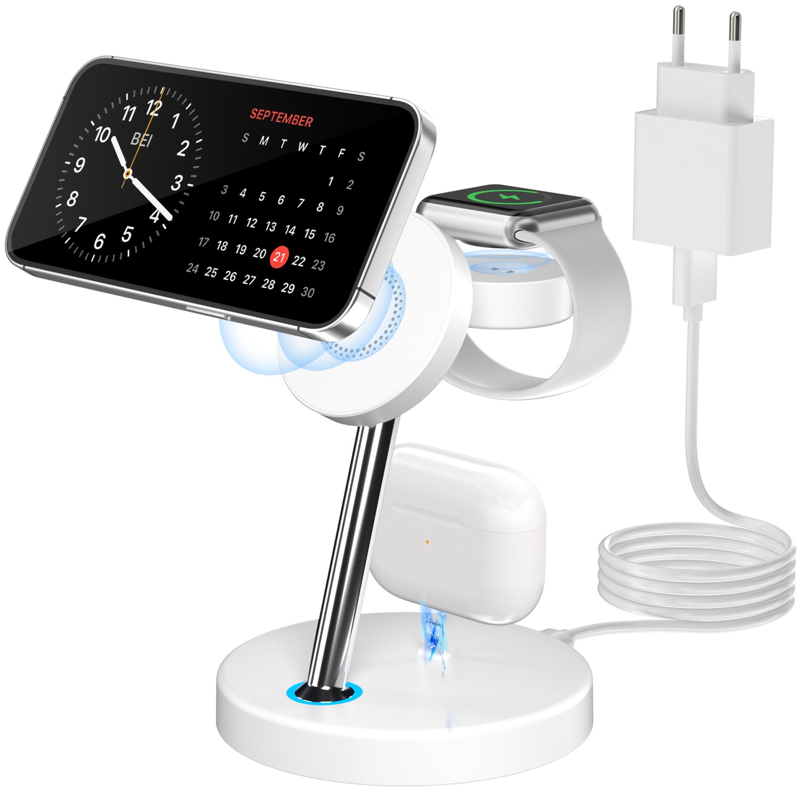 Chargeur Induction iphone,Magnétique Chargeur sans Fil 3 en 1 Station ...