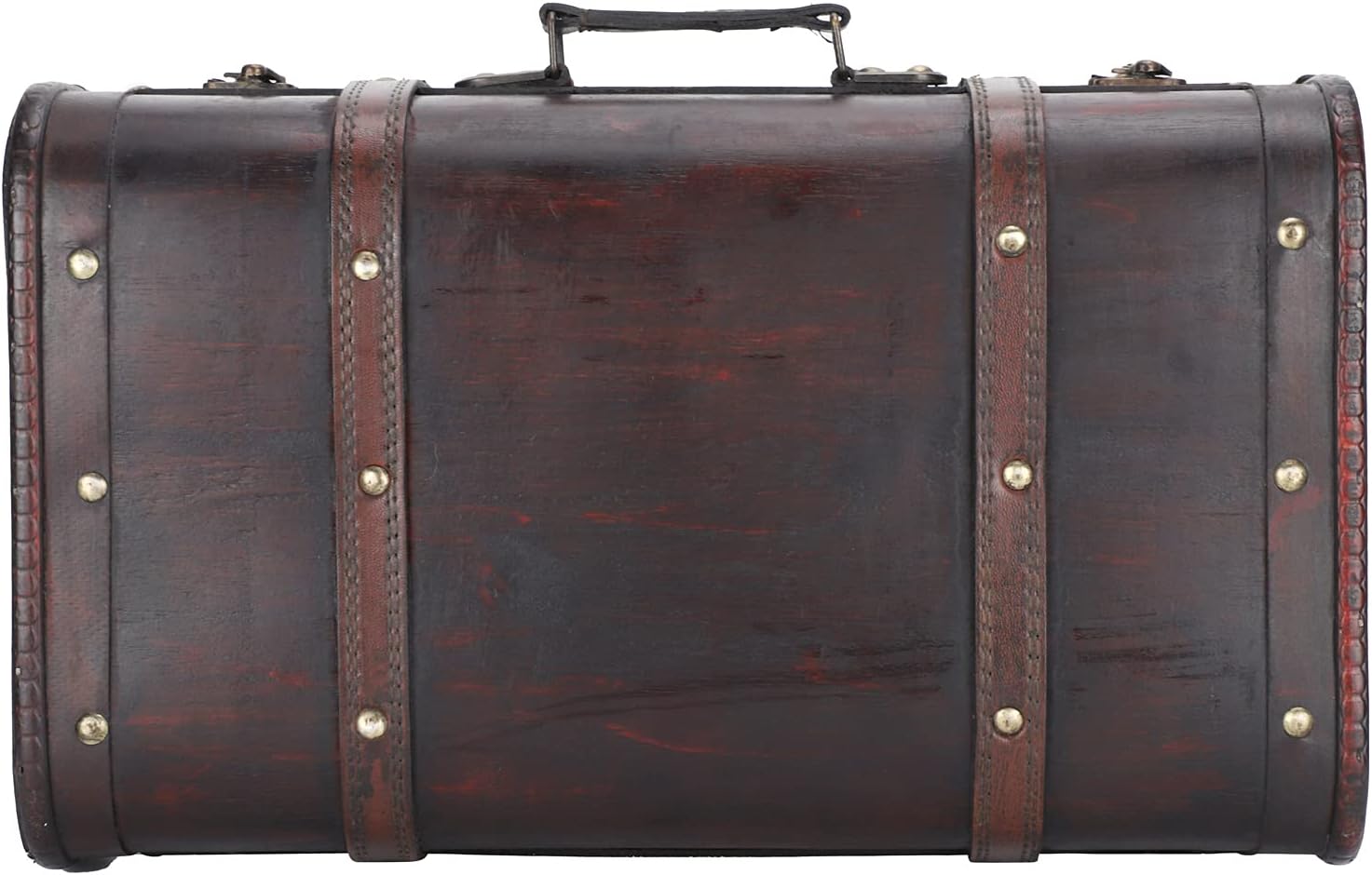 Amazon.com: FIYO Retro Suitcase, Wooden Storage Box Decorative Treasure ...