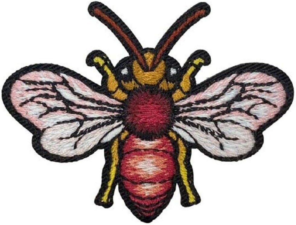 Amazon.com: Red Bee Iron on Applique Patch, Hornet, Wasp, Bug, Insect ...