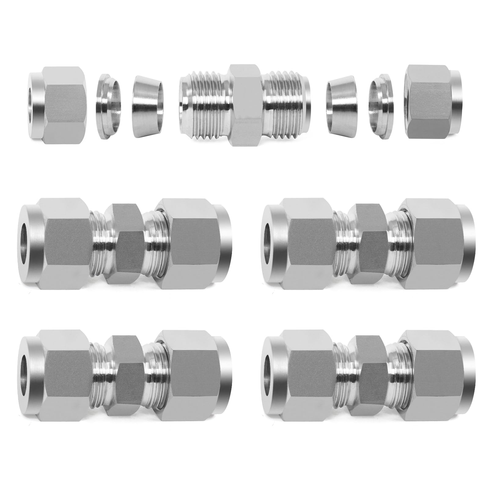 Amazon.com: ChillWaves 304 Stainless Steel Compression Tube Fitting, 3/ ...