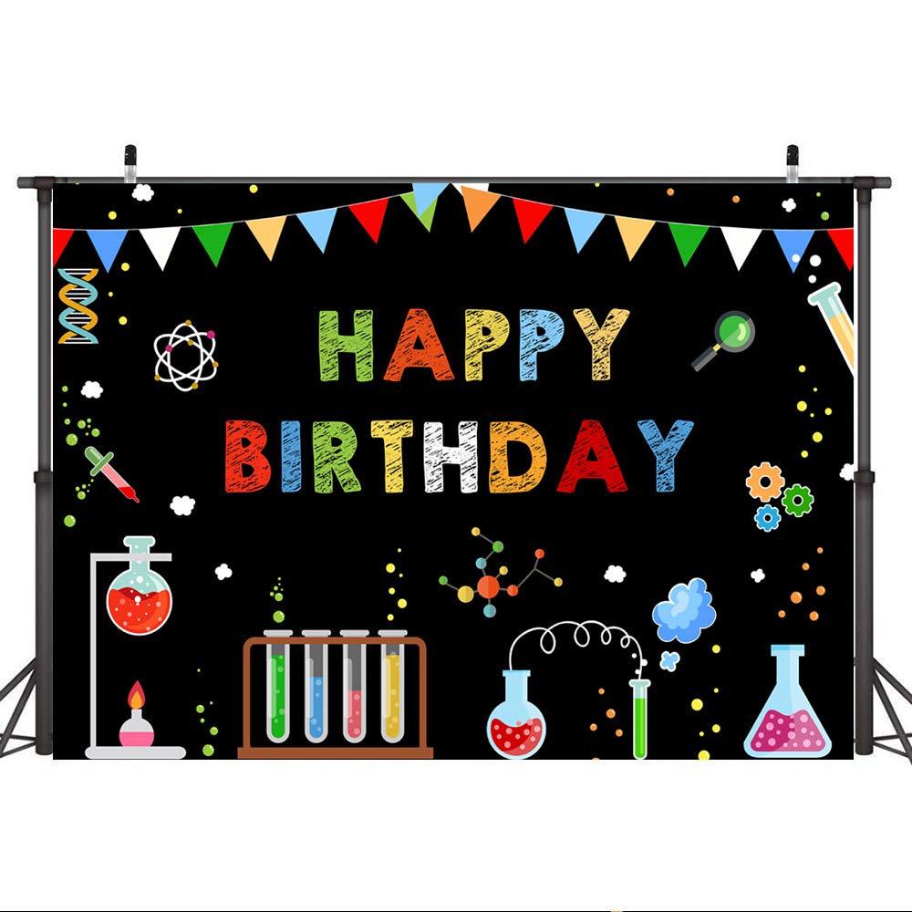 Buy 7×5ft Chemical Science Birthday Theme Backdrop Mad Science Fun ...