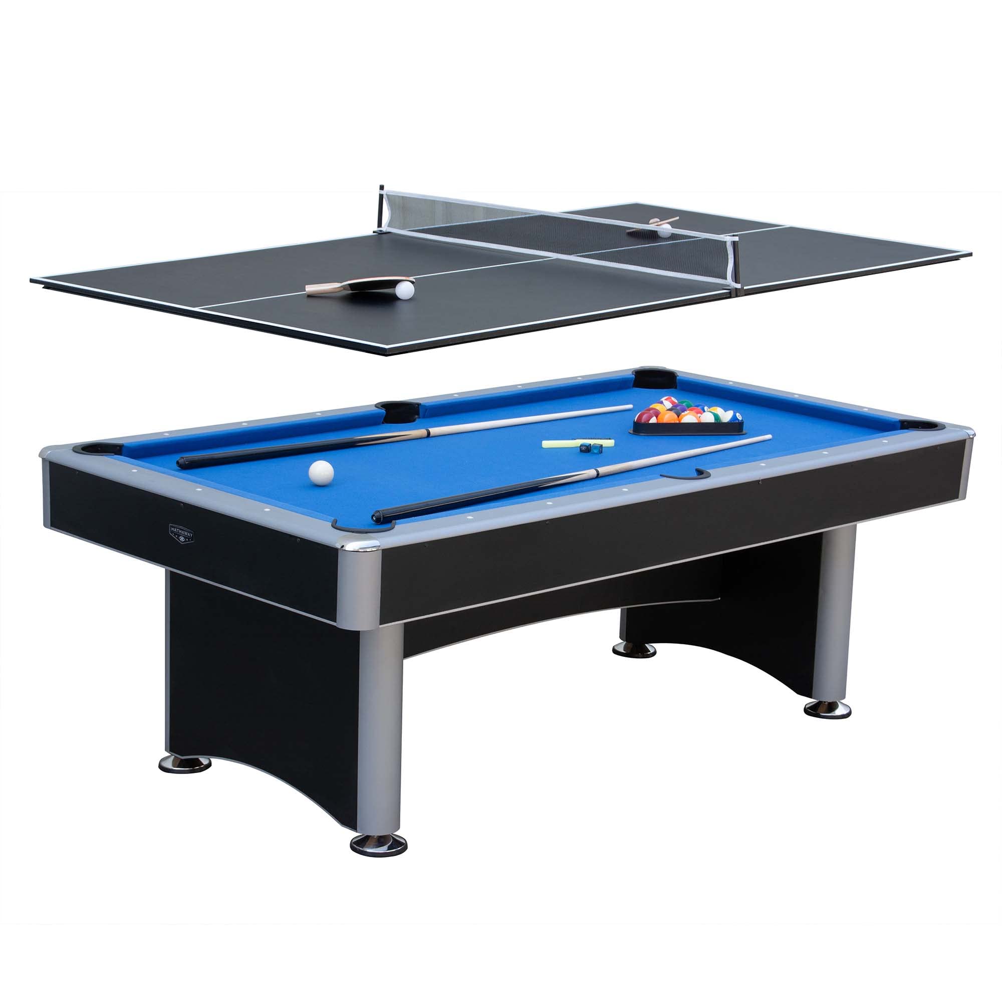 Navy Blue Felt Pool Table