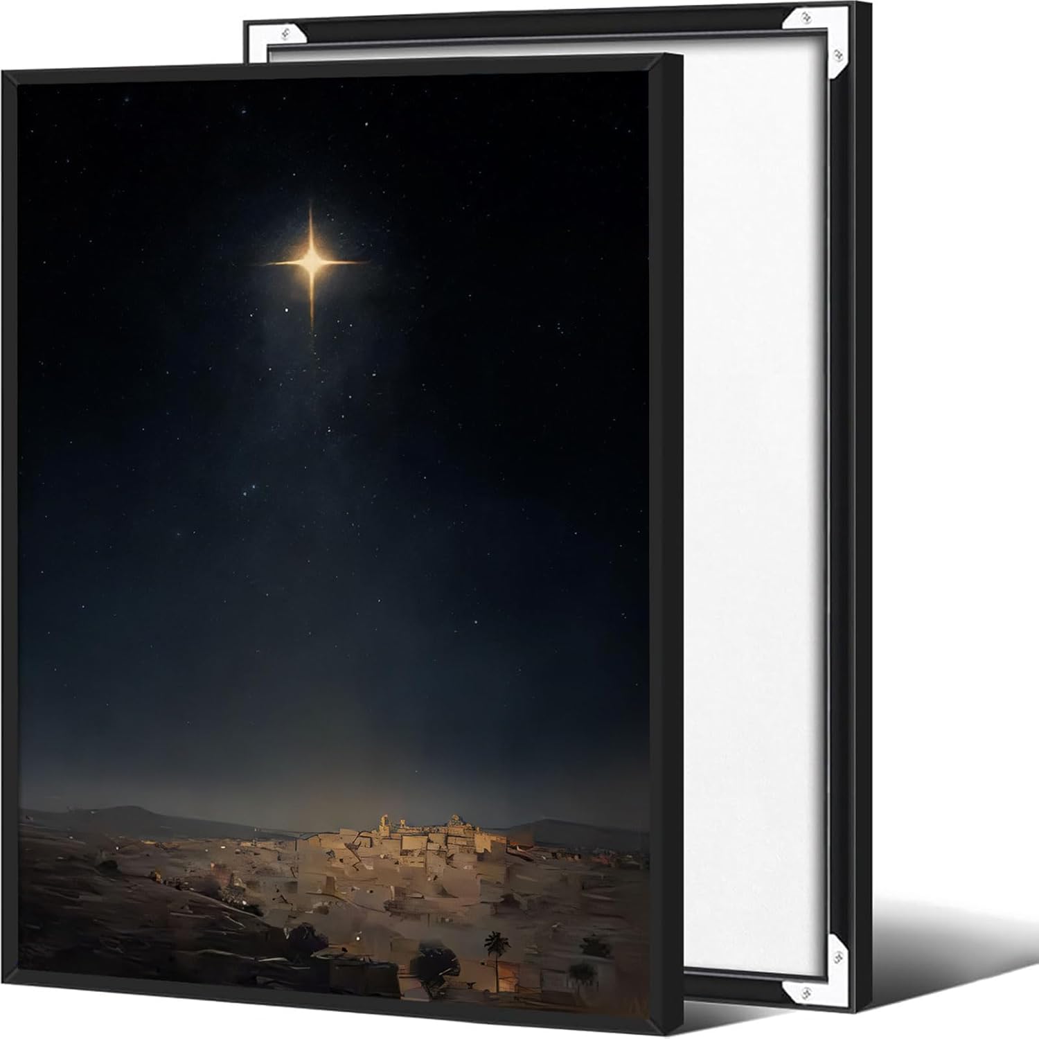 Amazon.com: Christmas Nativity Scene Canvas Wall Art Christian of Jesus ...