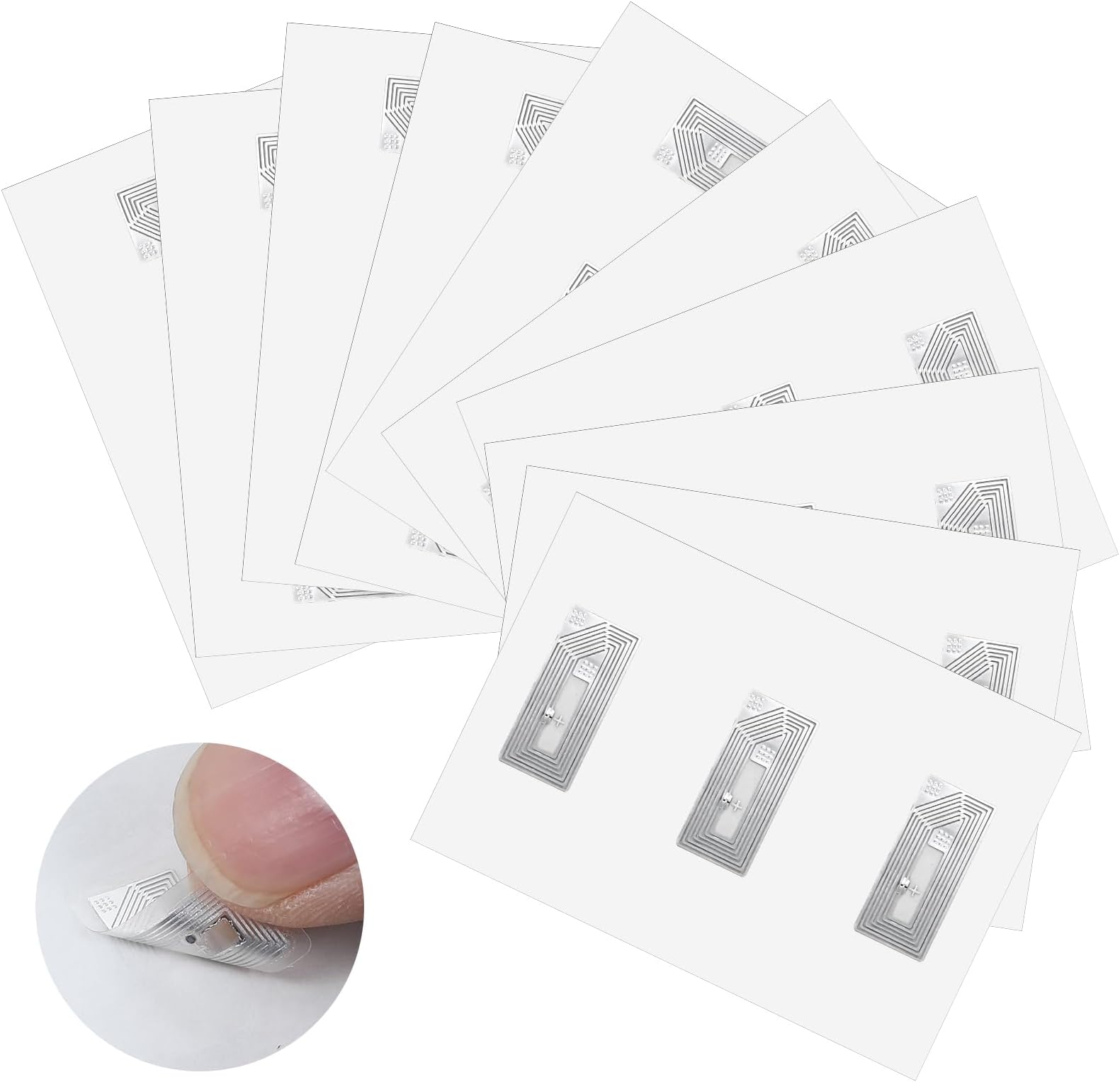 Amazon.com: 30 Pcs Stickers with NTAG213 Chip, Programmable Tags ...