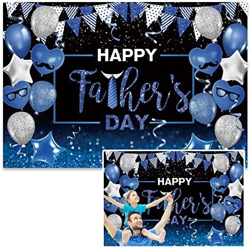 Amazon.com : Fathers Day Backdrop 10x8ft Blue Suit Bow Tie Happy Father ...