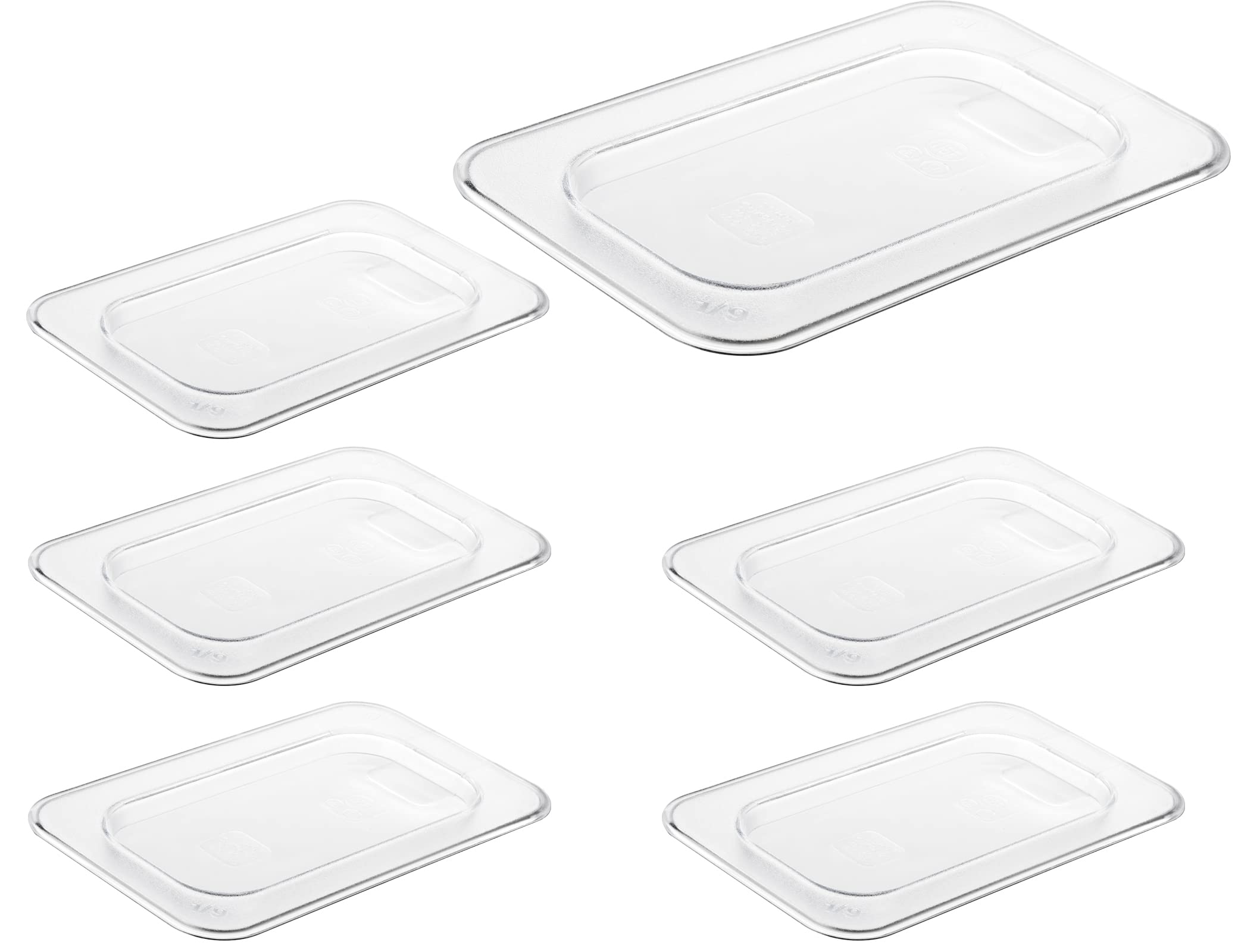 Snapklik.com : CURTA 6 Pack Food Pan Lids, 1/9 Size Polycarbonate Cover