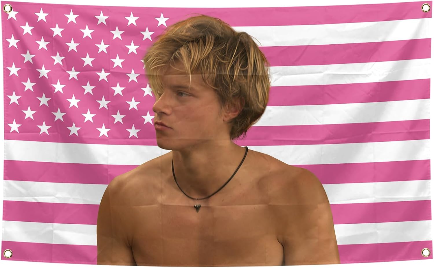 Amazon.com : Pink American Tapestry JJ Maybank Flag Funny Poster for ...