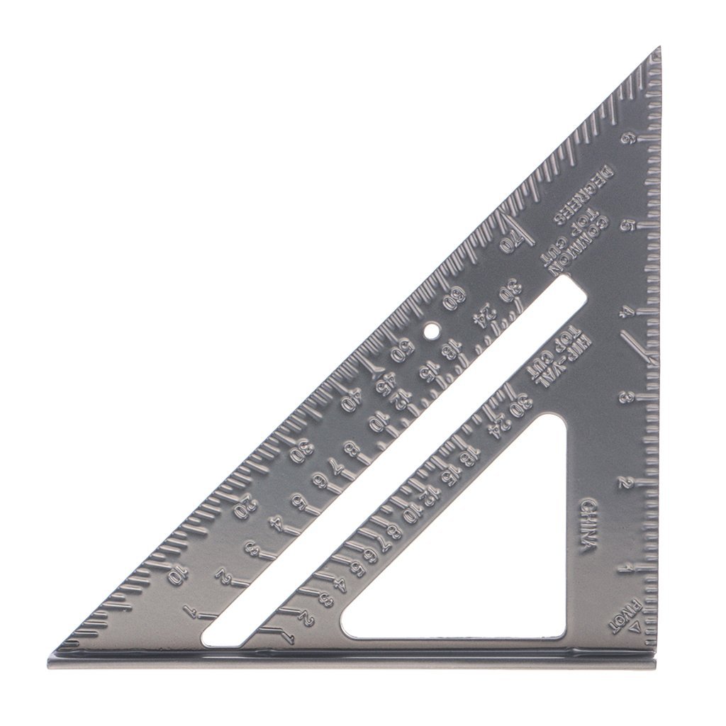 Delidge Double Side Scale Aluminium Alloy Metric Inch Triangle Ruler ...