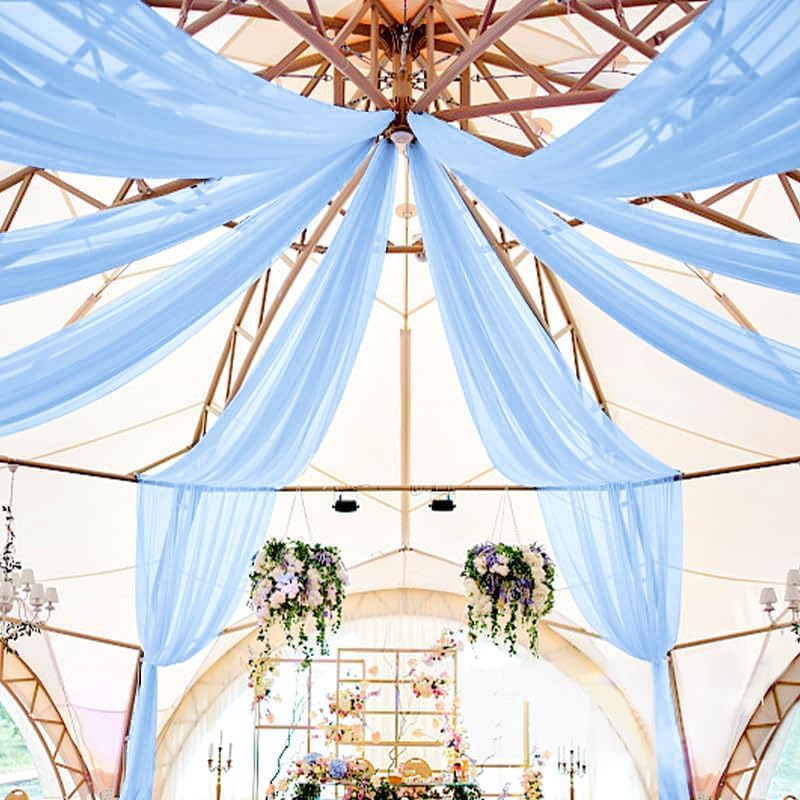 Amazon.com: FOTSHARER Blue Ceiling Drapes for Wedding Decorations ...