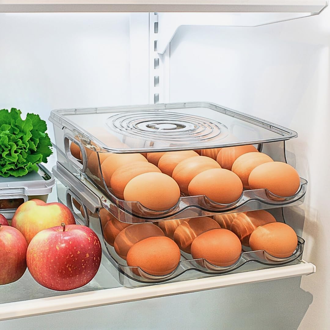 coolcoop Contenedor de huevos para refrigerador cajas de huevos ...