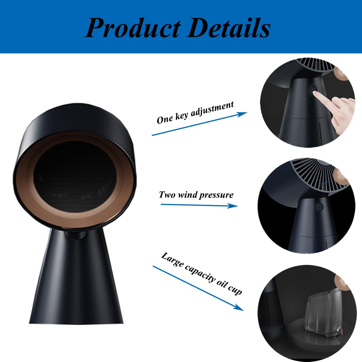 Desktop Range Hood,Portable Kitchen Exhaust Fan, Strong Suction, Low ...