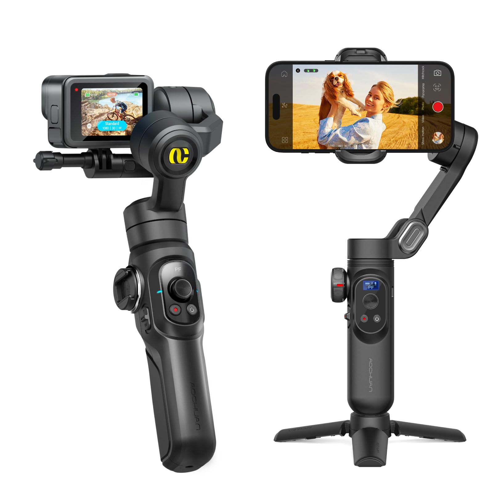Amazon.com: AOCHUAN Gimbal Stabilizer for Go Pro Smart G1 & Smart X Pro ...
