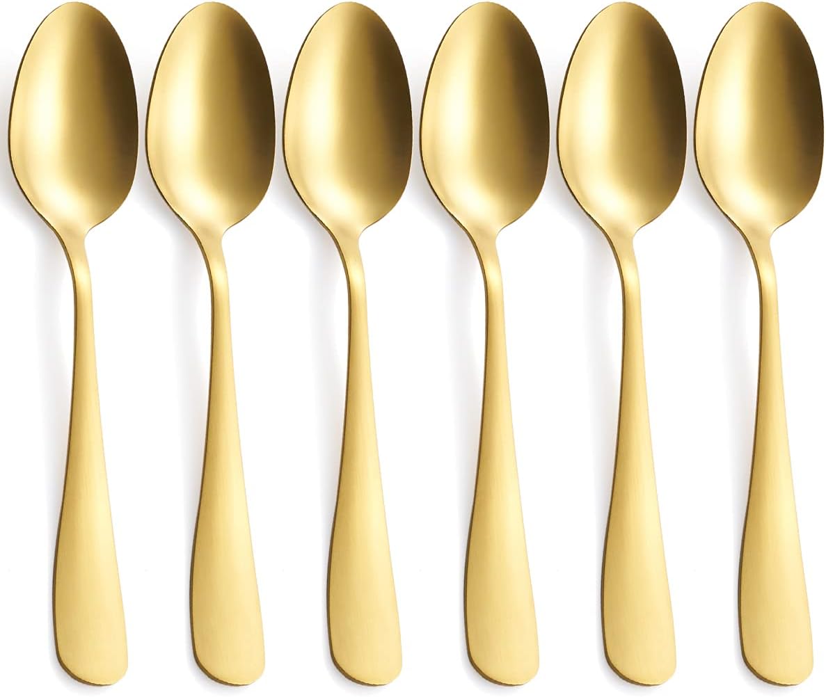 Amazon.com: Buyer Star Bouillon Spoon Sets, 7-Inch Round Soup Spoons ...