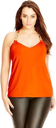 Chain Link Top in Zing - Size 14 / XS at Amazon Women’s Clothing store