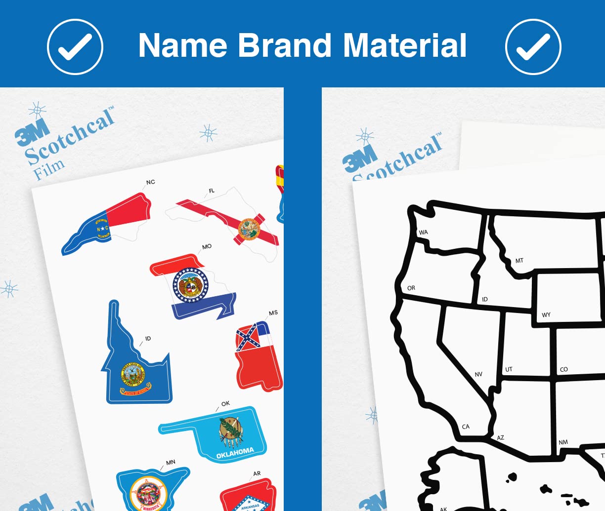 RV State Sticker Travel Map - 11" x 17" - USA States Visited Decal ...