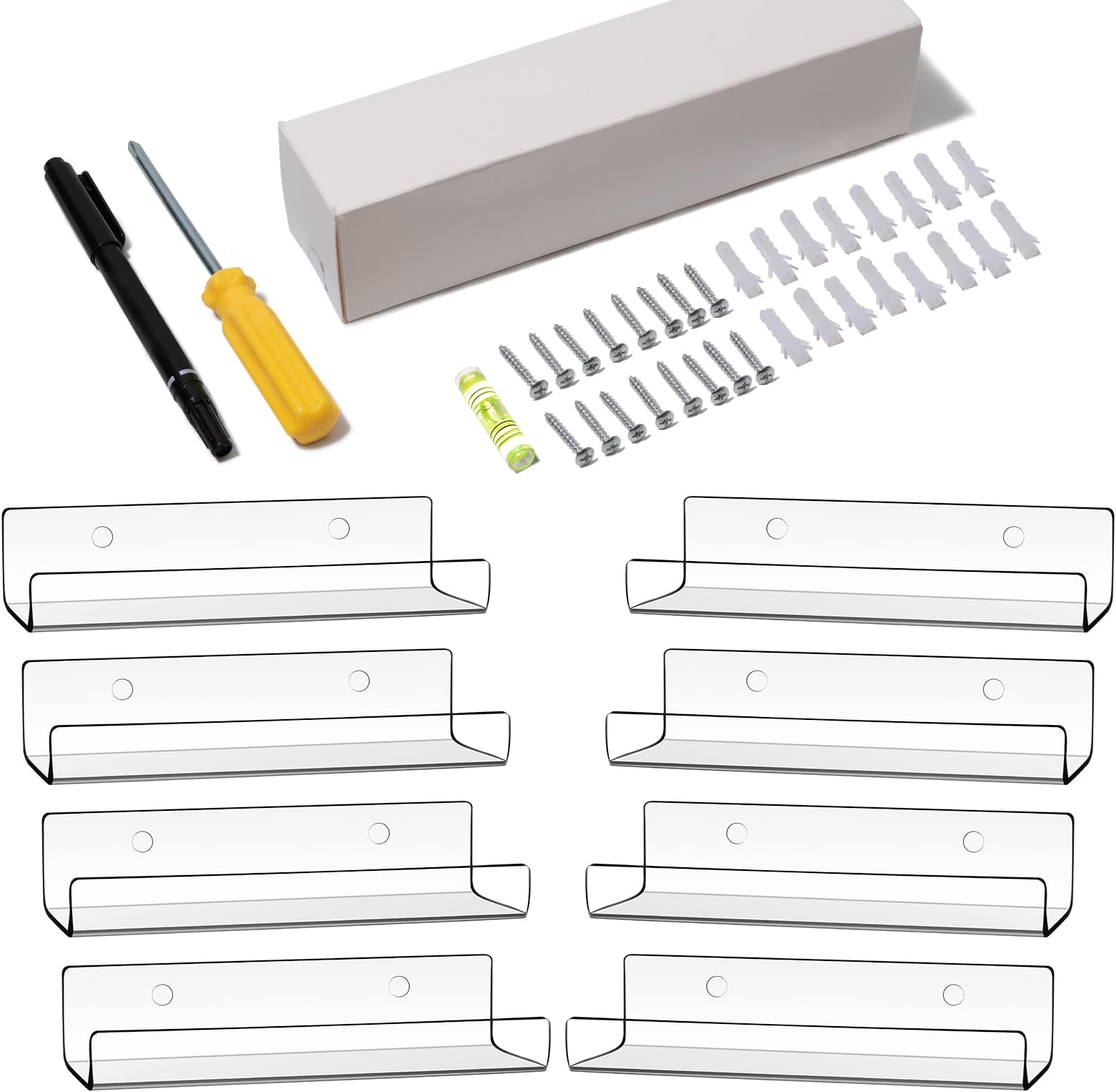 Amazon.com: ROYALITA 4 Pack Clear Acrylic Shelves Vinyl Record Holders ...