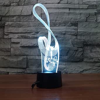MMYYY 3D Light USB Art Music Notation Shape Night Light 7 Colors 3D ...