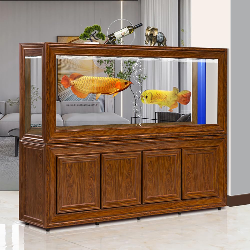 Amazon.com : MegLob Retro Wooden Aquarium, Rectangular Luxury Floor ...