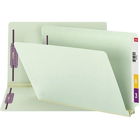Amazon.com : Smead End Tab Pressboard Fastener File Folder with ...