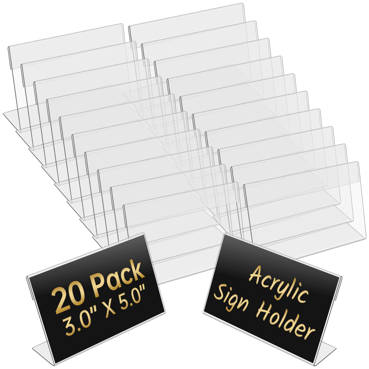 Amazon.com: XSMYXSY 20 Pack Acrylic Photo Frames 3x 5 Inches Clear ...