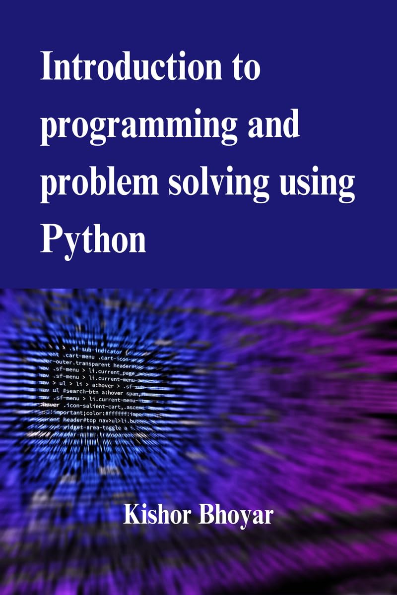 Introduction To Programming And Problem Solving Using Python Ebook 7302