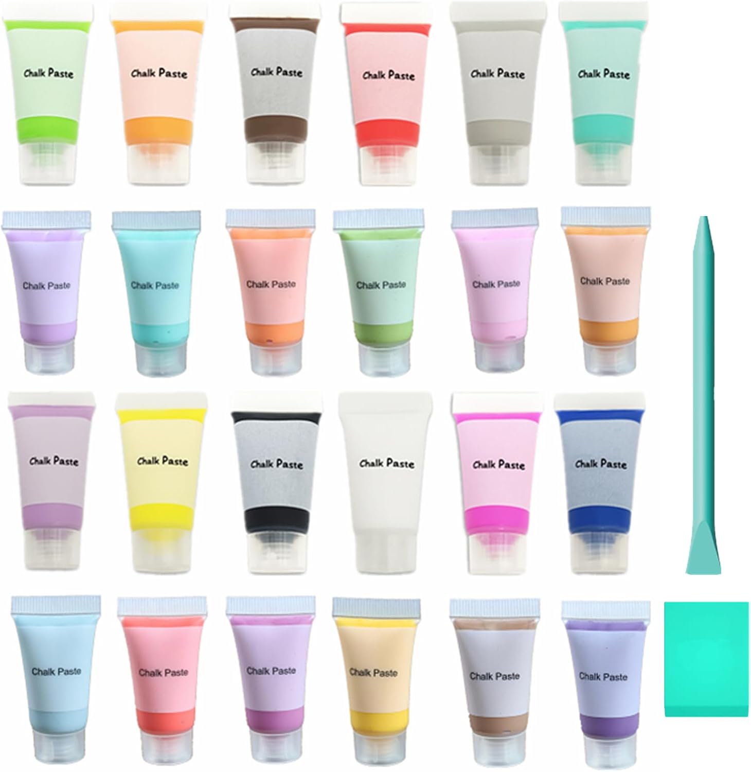 Amazon.com: JAJADO 24 Pcs Chalk Paste and 2 Mini Squeegee, 10 ML Chalk ...