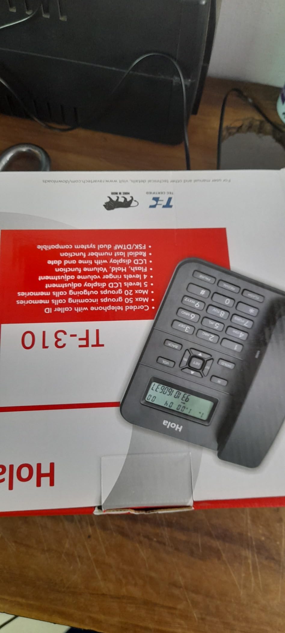 Hola ! TC 720 Cordless Phone, 2 Way Speaker Phone, Ringer Volume, LED Notification for Ringer ...